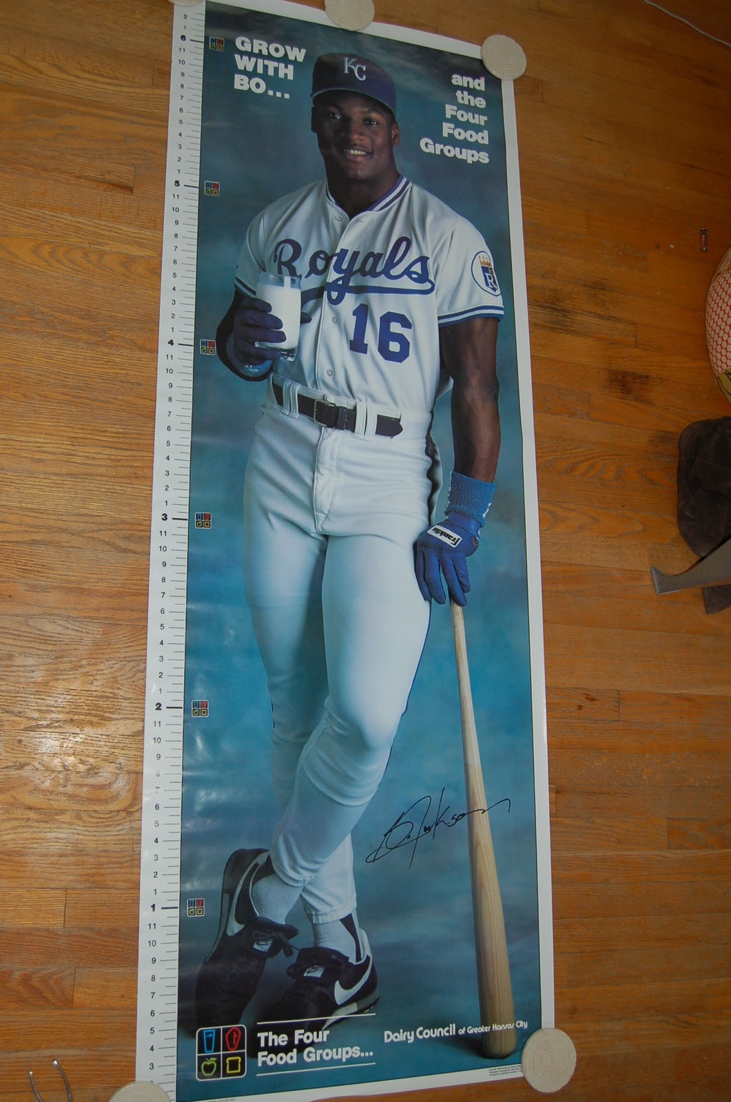 K City Relics: "Grow With Bo....." Vintage Bo Jackson Milk Poster