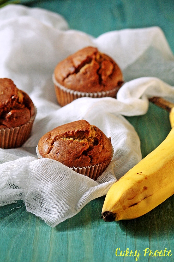 Wegańskie bezglutenowe muffiny bananowe | Cukry Proste