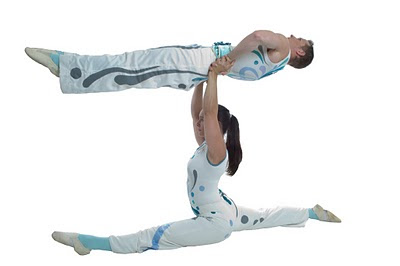 Circus Overhead lift with splits ~ Women Lifting Men
