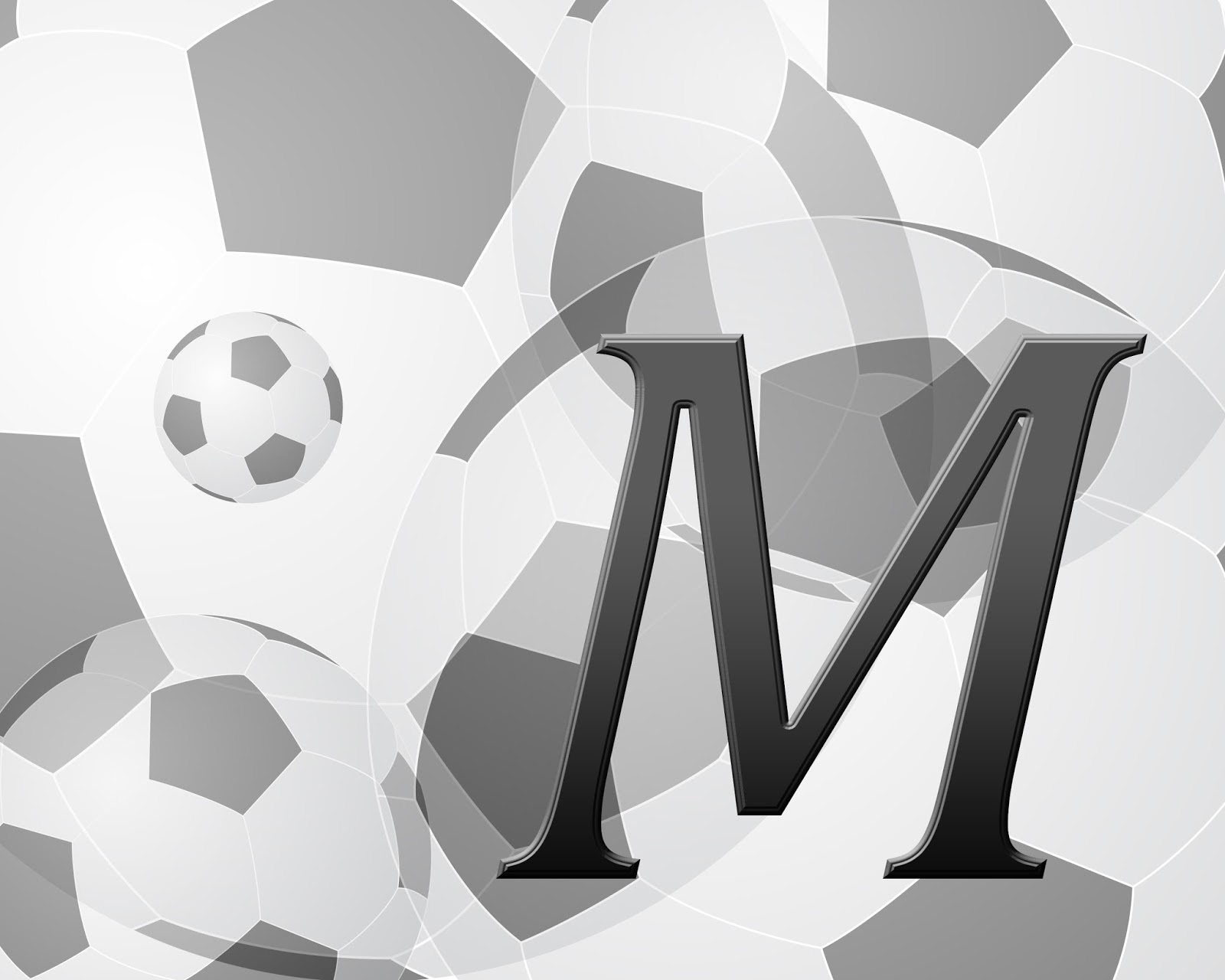 Cjo Photo Printable Initial Art Soccer M