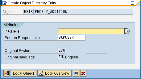 Adding two numbers in SAP ABAP using parameters. | SAP ABAP Online Tutorials