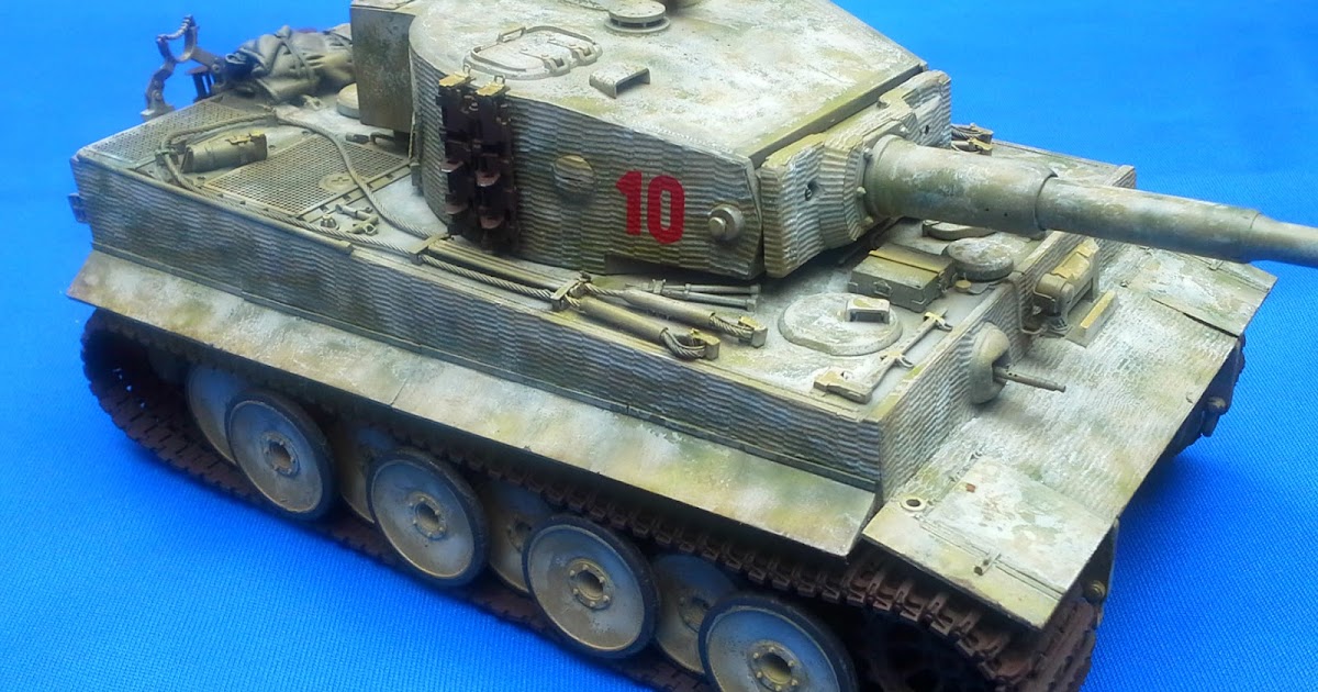 Scratchie's Models World: Tiger I Mid Production - Winter camo painted