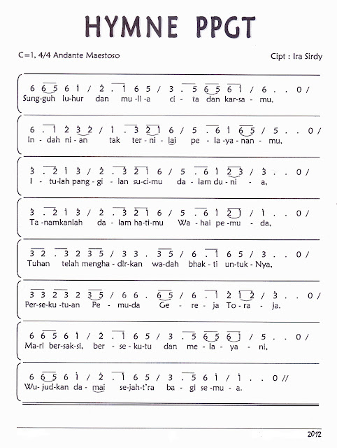 Hymne dan Mars PPGT - PPGT JIB (JEMAAT IMMANUEL BONTANG)