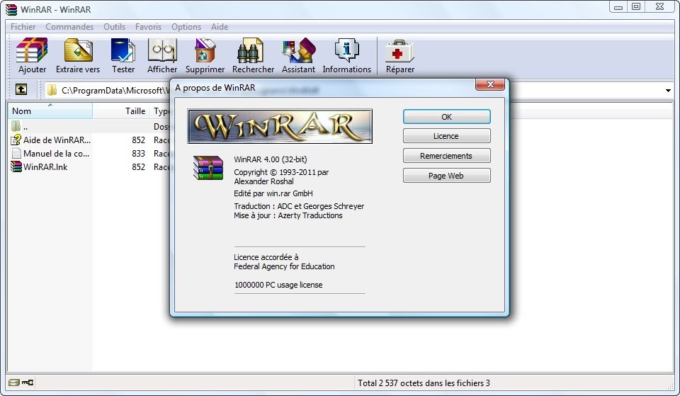 >WinRAR 4.01 + Licence officielle de WinRAR (Software) ~ Dernières ...