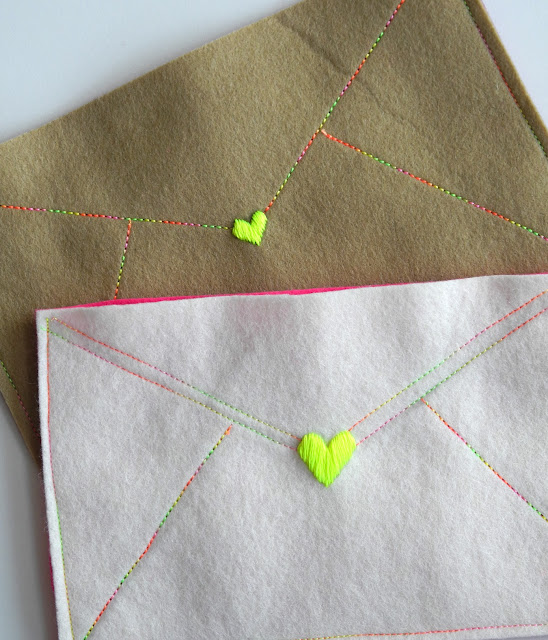 One Bunting Away: Felt Envelopes