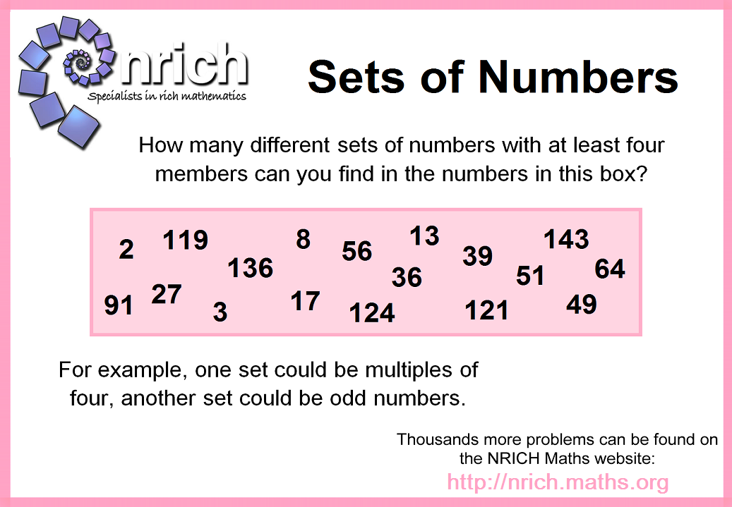 CHAMARIO SETS OF NUMBERS chamario-sets-of-numbers