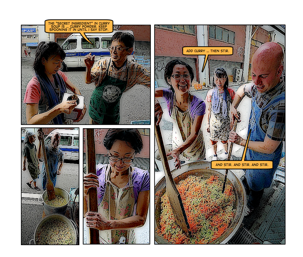 Comic Aid: Soup Kitchen prep comic for Second Harvest Japan
