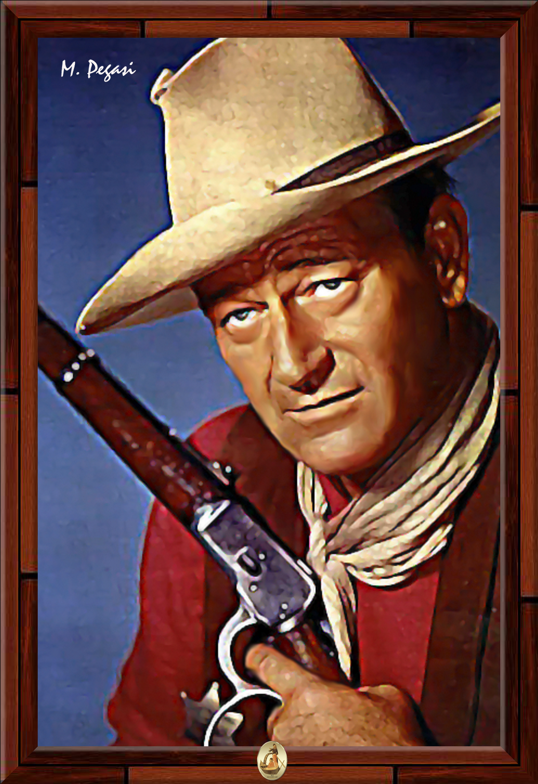 PORTRAIT ART: John Wayne, the eternal western.