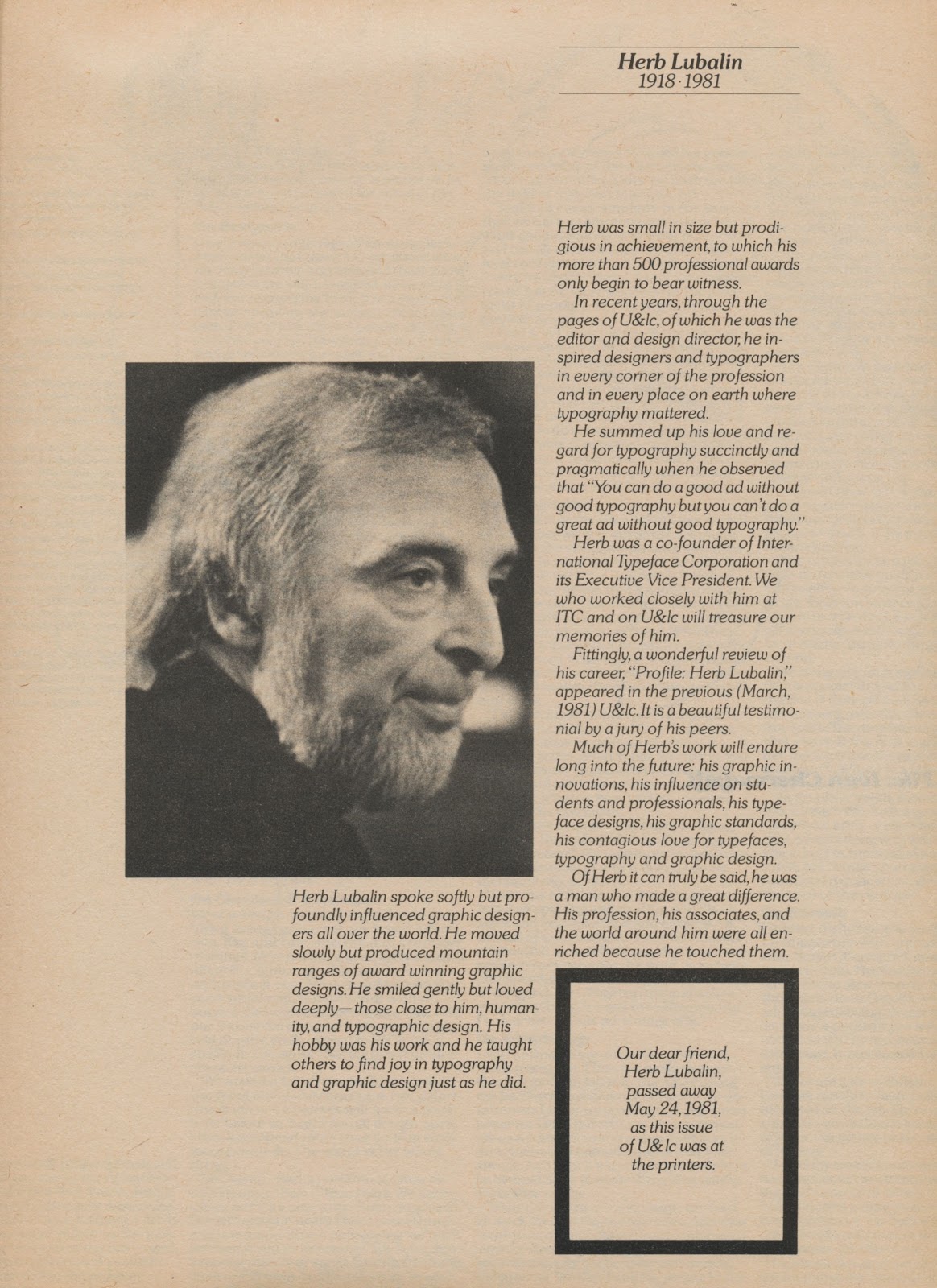 Herb Lubalin Beards