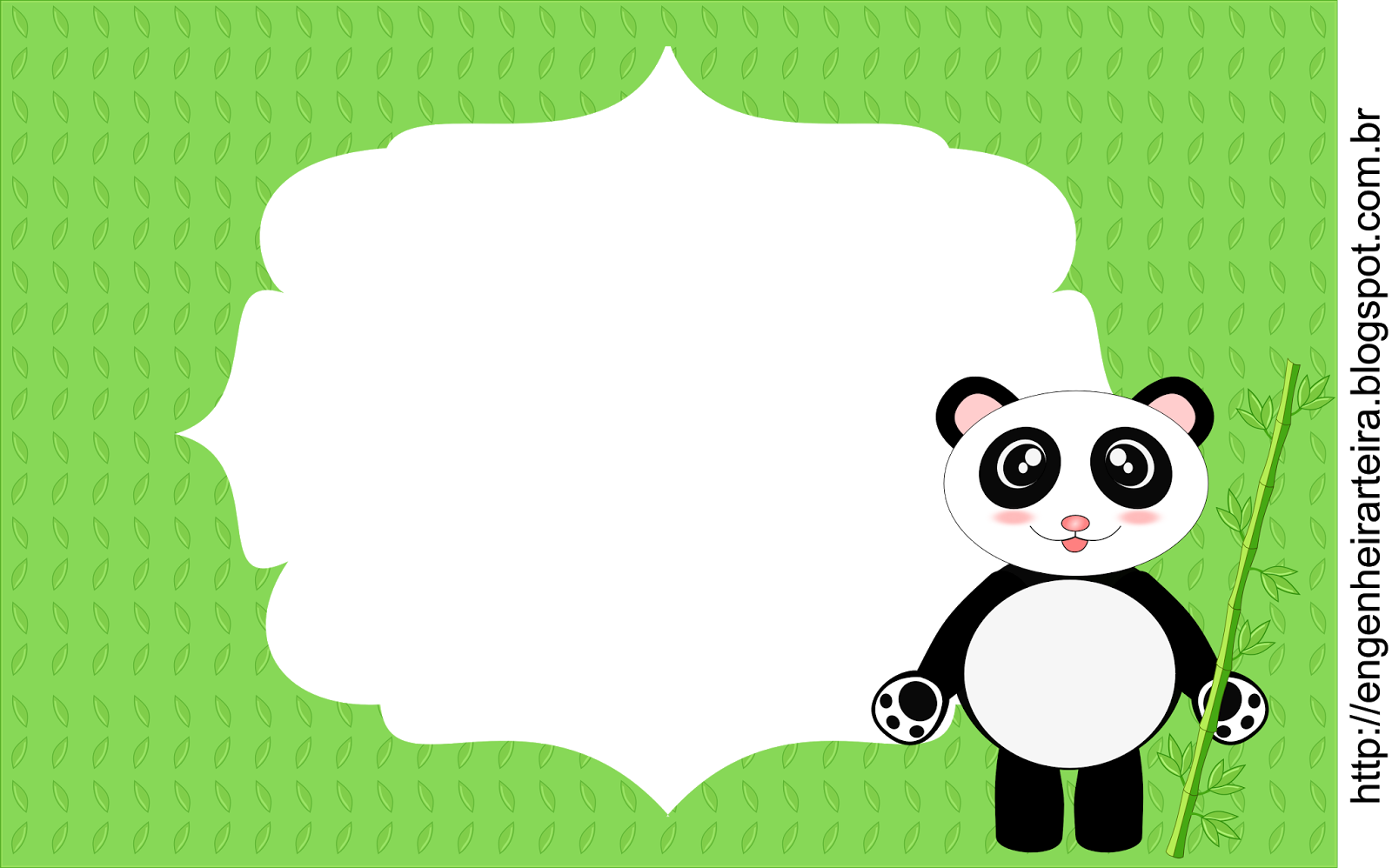 Engenheira Arteira: Frame Urso Panda - Panda Bear Frame