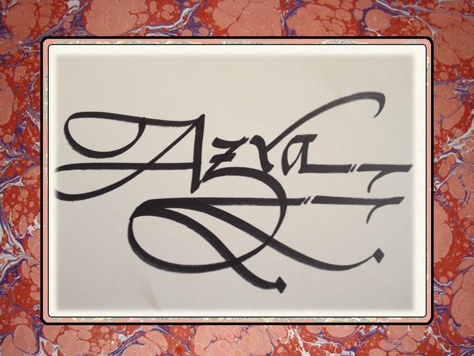 Calligraphy Art: Azra in calligraphy