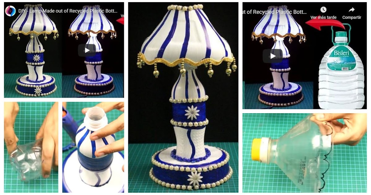 Aprende cómo hacer una hermosa lampara con botellas recicladas ...