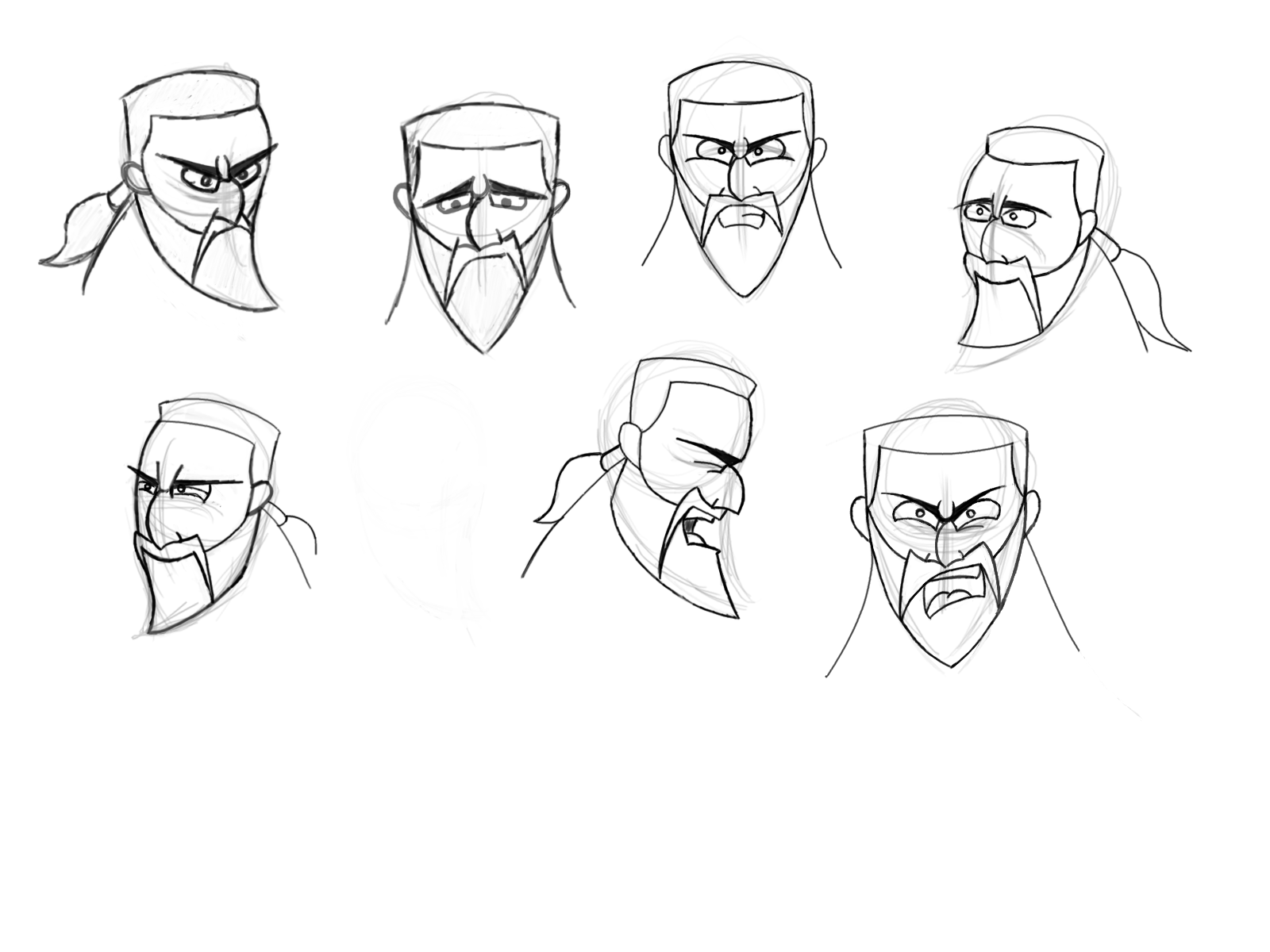 Digital Skilling by Joel Clough: facial model sheet