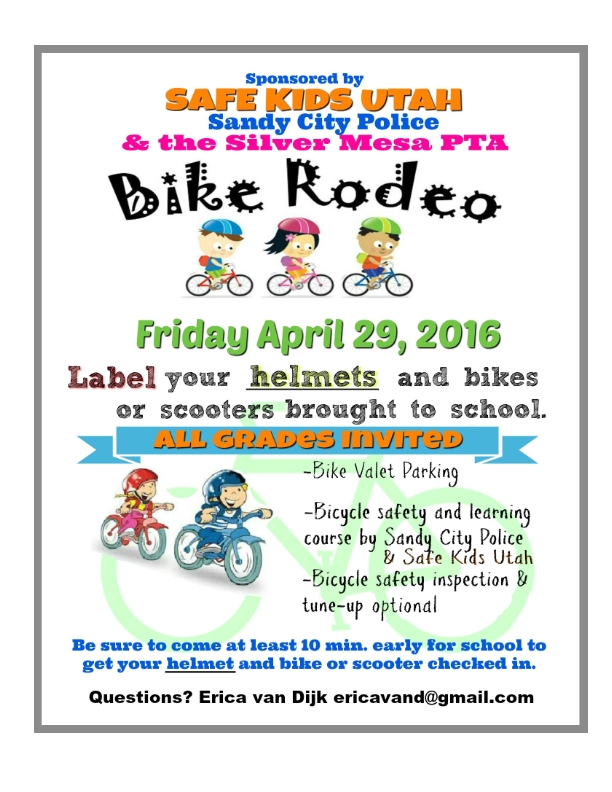 Silver Mesa Elementary PTA: Bike Rodeo - April 29th, 2016