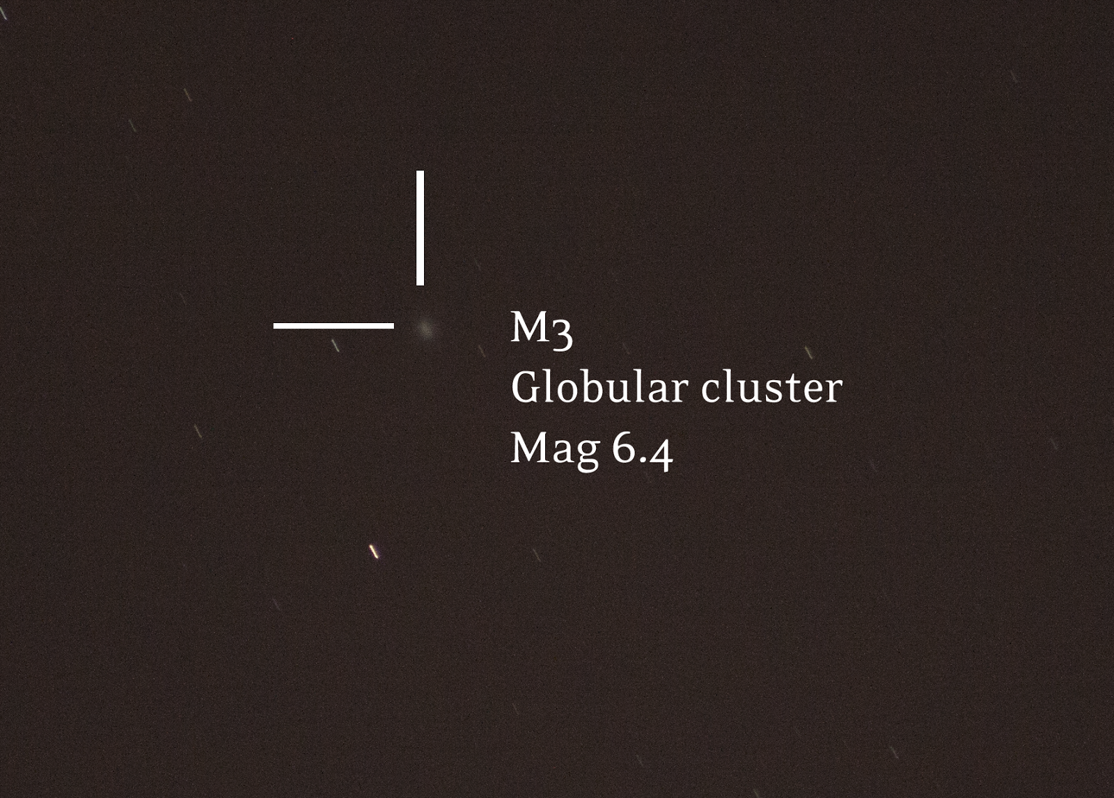Accidental M3 Globular Cluster [Stellar Neophyte Astronomy Blog]