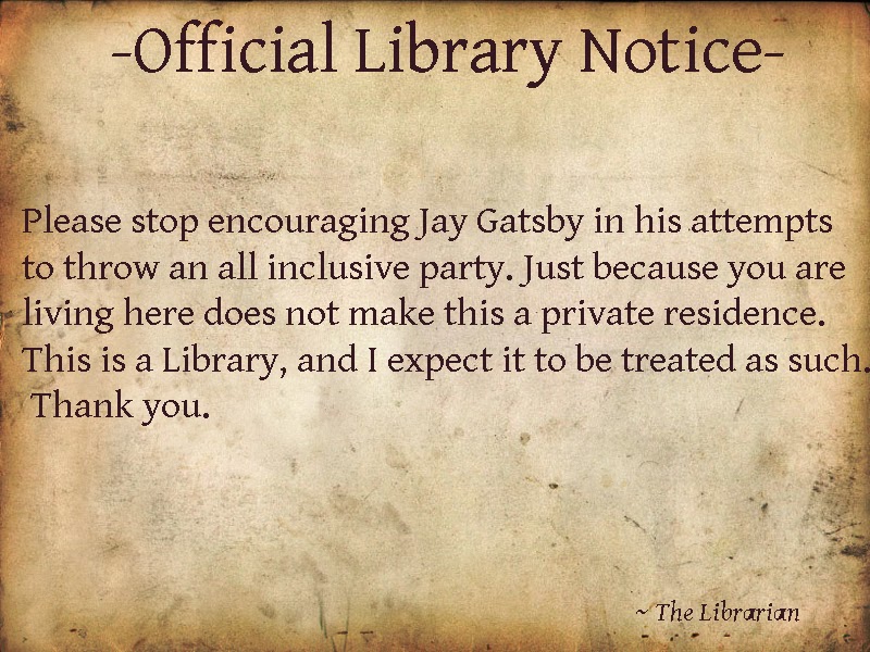 Adventures in Literature: Library Notice Board