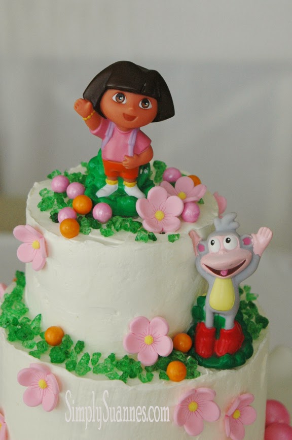 Simply Suzanne's AT HOME: a Dora the Explorer cake for our Lauren Jane!