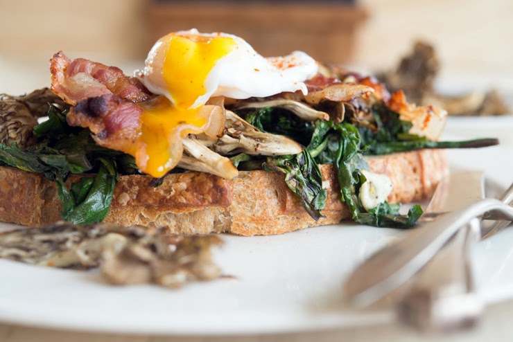 A Breakfast of Duck Eggs, Maitakes, and Dandelion Greens - WILD GREENS ...