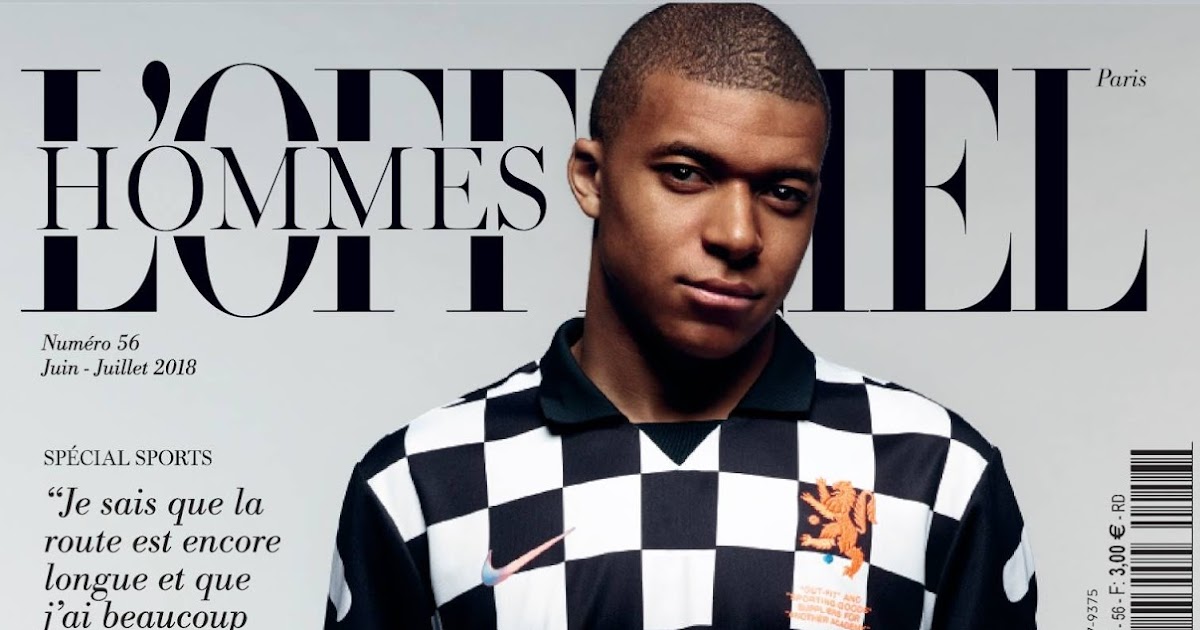 Kylian Mbappé para L'Officiel Hommes Paris por Satoshi Saïsuka