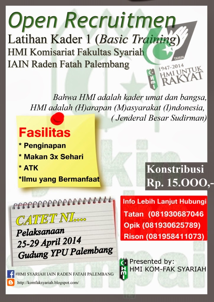 HMI Komisariat Fakultas Syari'ah IAIN Raden Fatah Palembang