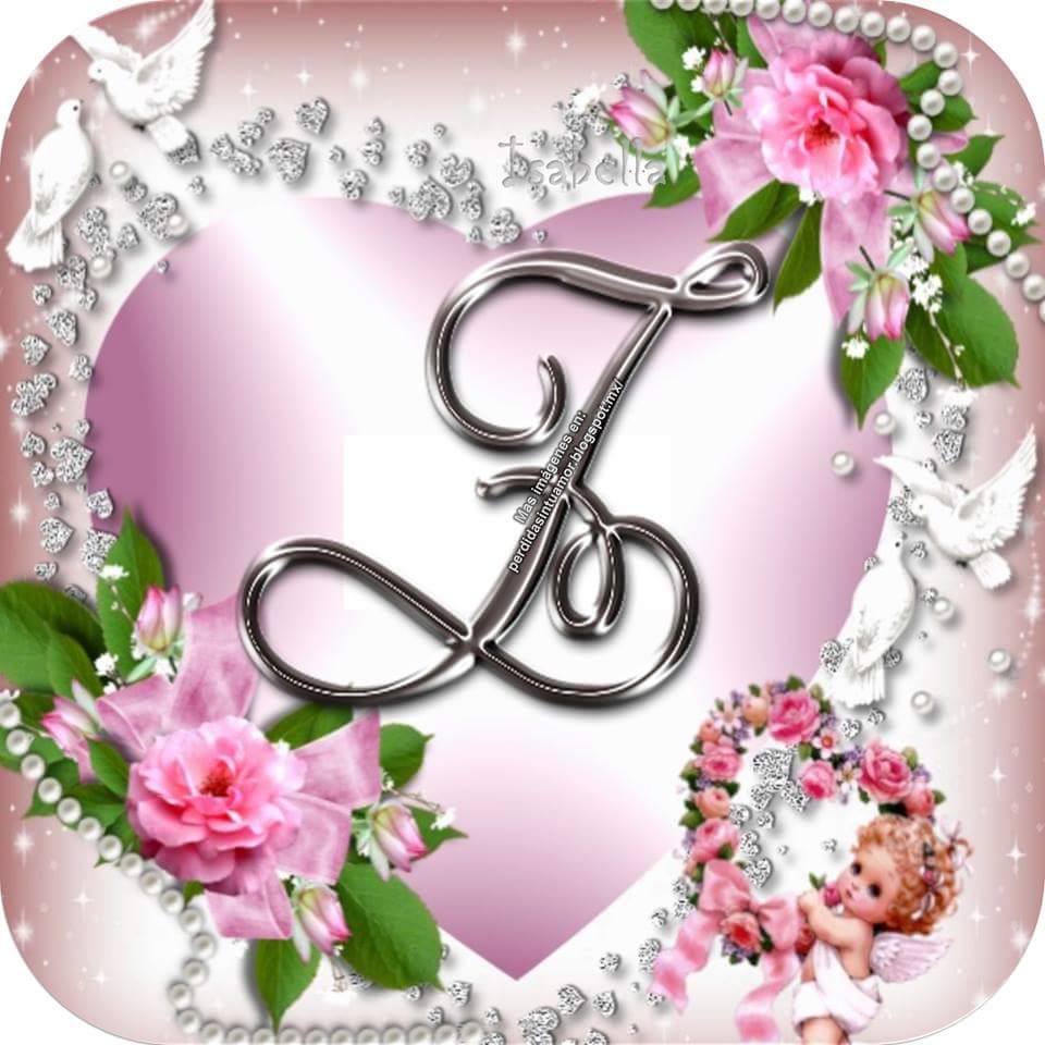 INICIALES Y NOMBRES PARA TI: ADORNO DE CORAZÓN CON TU INICIAL