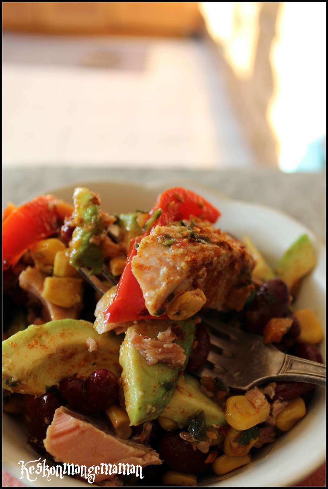 Keskonmangemaman?: Salade façon mexicaine au thon et à l'avocat