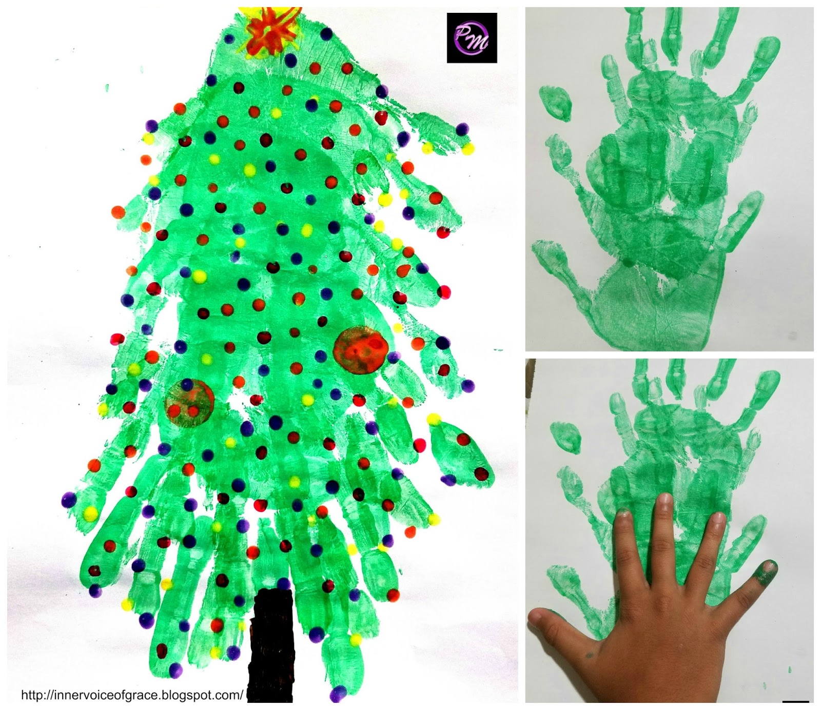 Poetic Mommy: Friday Family Fun - Fingerpainting Christmas Tree