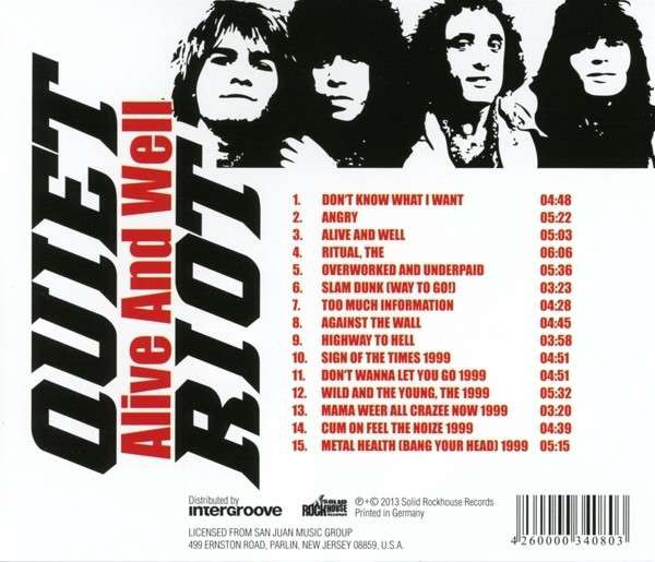 - RETRO 'N' ROCK -: Discography Quiet Riot