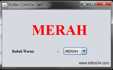 BELAJAR NETBEANS - MEMBUAT PROGRAM MENGGUNAKAN FUNGSI SWITCH CASE