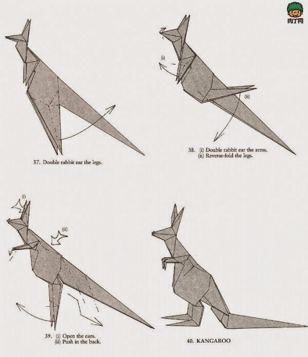 origami kangaroo instructions ~ easy origami instructions for kids crafts