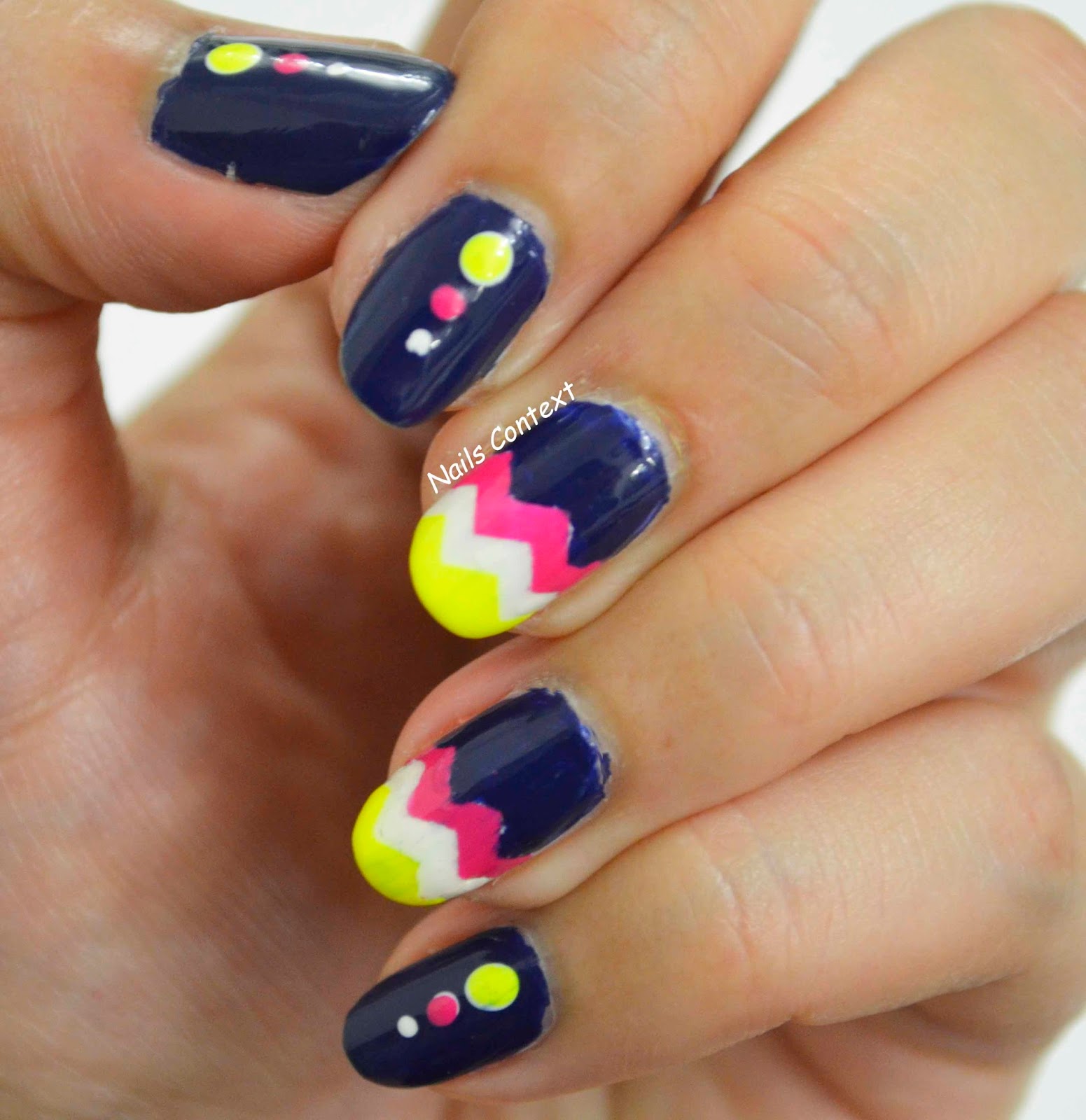 Nails Context: Dress Inspired Chevron Nails