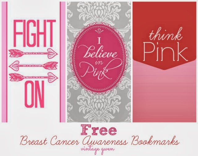 Vintage Gwen: {Freebie} Breast Cancer Awareness Bookmarks
