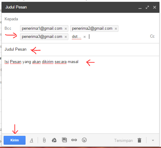 Cara Mengirim Email Banyak Tanpa Diketahui Penerima Satu Sama Lain ...