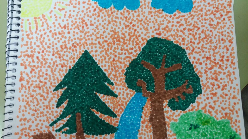 Plano de Aula: Utilização da técnica do Pontilhismo.