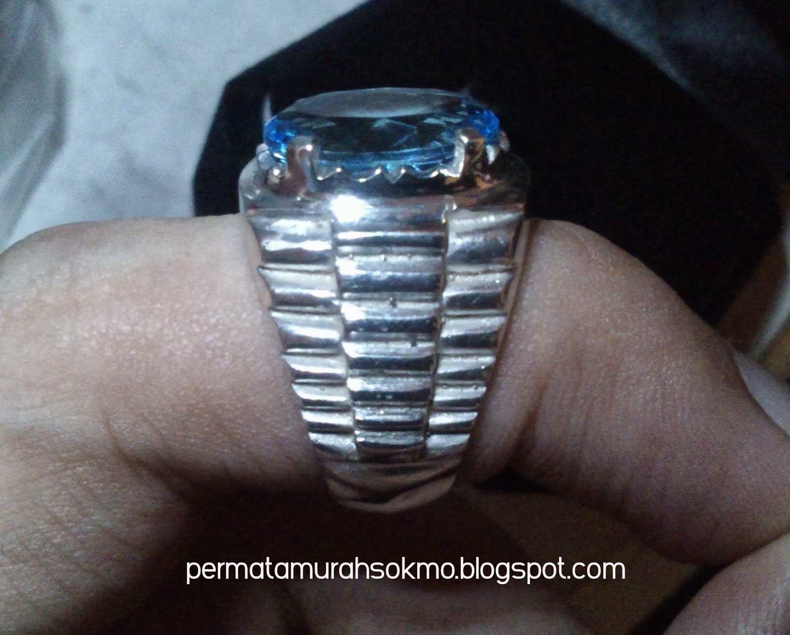 PERMATA MURAH SOKMO: CINCIN ROLEX PERMATA TOPAZ BIRU ASLI : SOLD