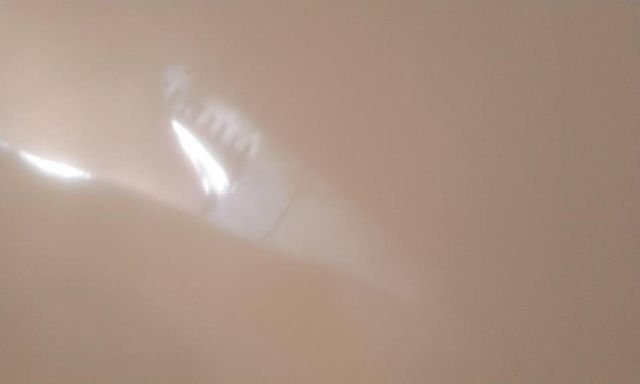 A large cone-shaped UFO was observed in the sky above Lake Erie