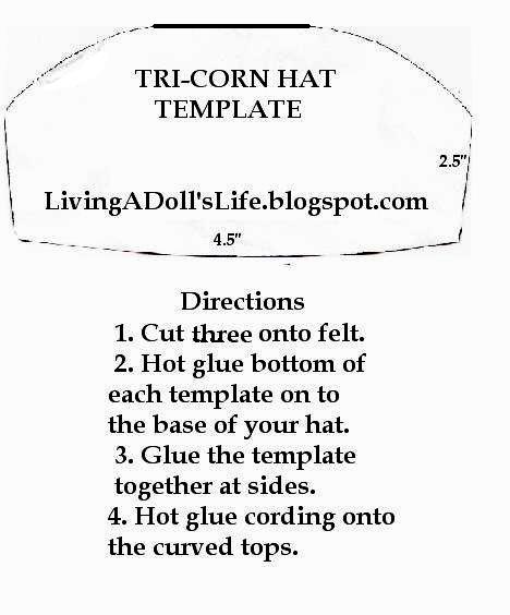 Living A Doll's Life : How To Make Felicity's Colonial Tri-Corn Hat