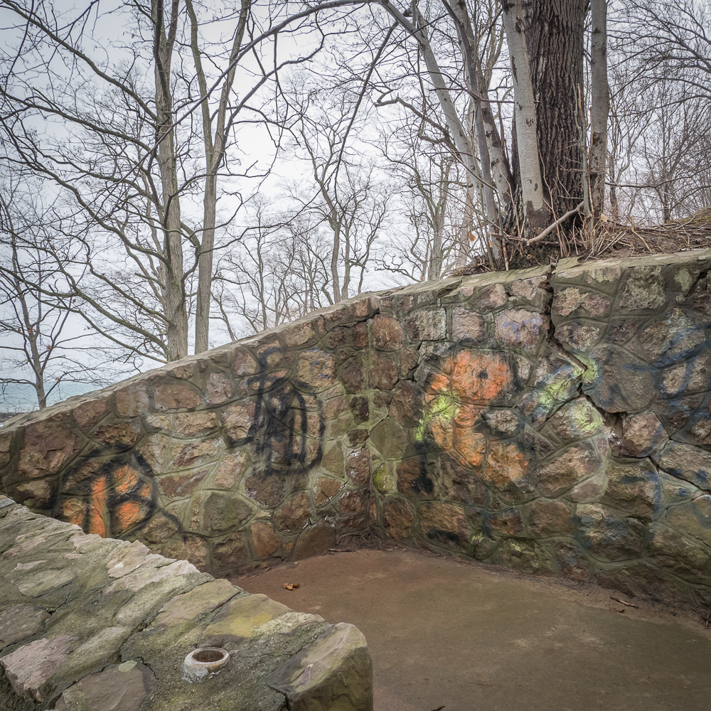 A Second Look: Graffiti on stone wall