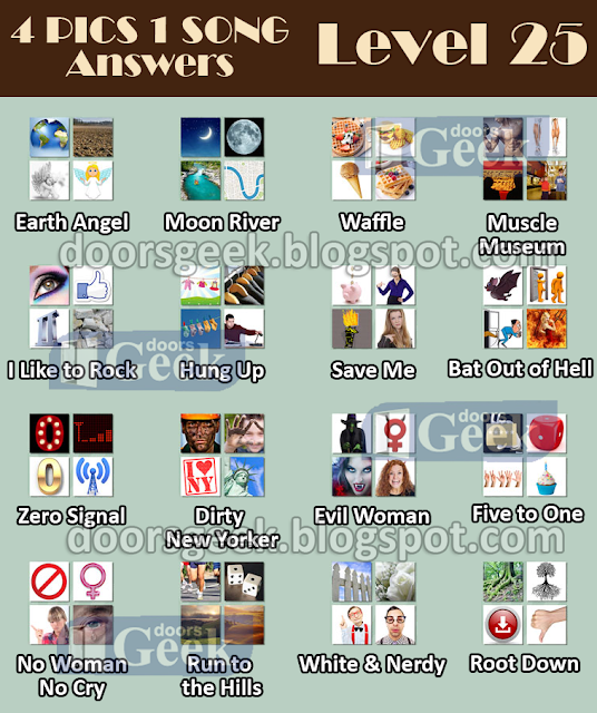 4 Pics 1 Song - Level 25 Answers ~ Doors Geek