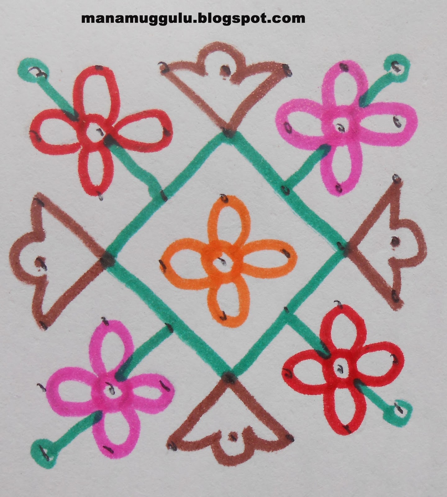 Flower Muggu - MANA MUGGULU