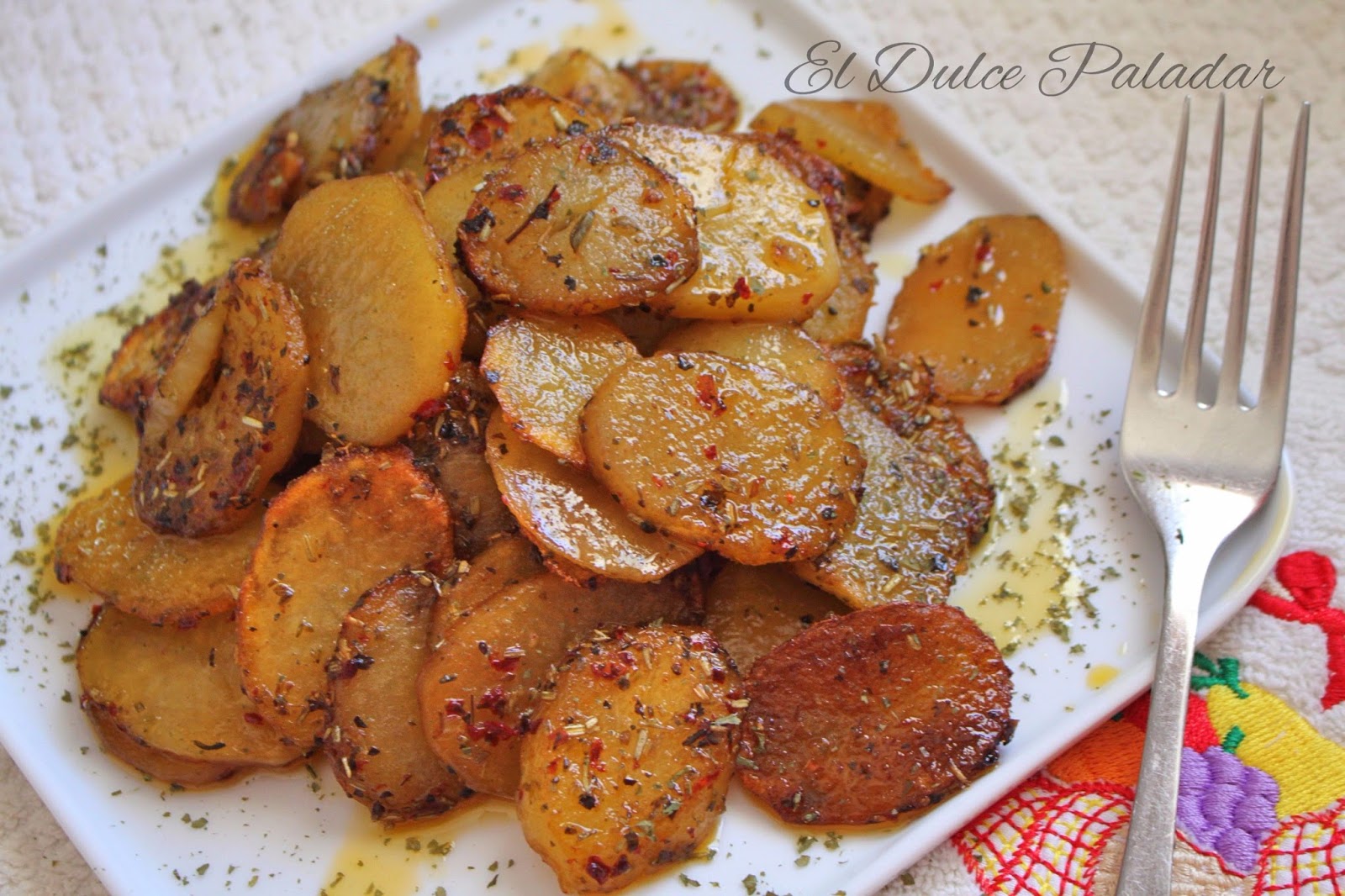Patatas especiadas para guarnición - El dulce paladar