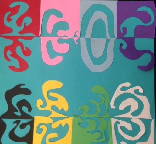 Center School Art: Notan Collages by Grade 5