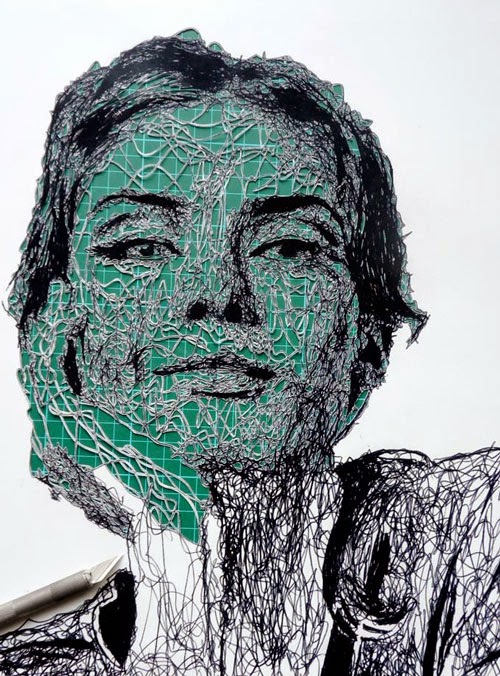 VOTRE ART: Papercut Portraits by Kris Trappeniers