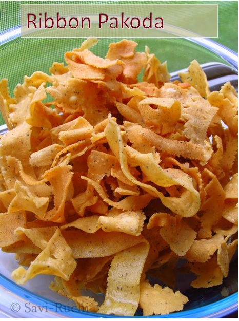 Savi-Ruchi: Ribbon Pakoda | Ribbon Murukku | Indian deep fried snack ...