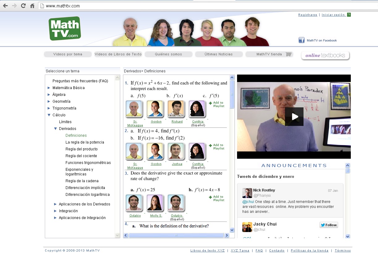 INFORMÁTICA EDUCATIVA CAB: MATHTV VIDEOS