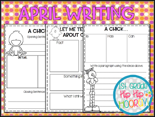 1st Grade Hip Hip Hooray!: Let's Write April!
