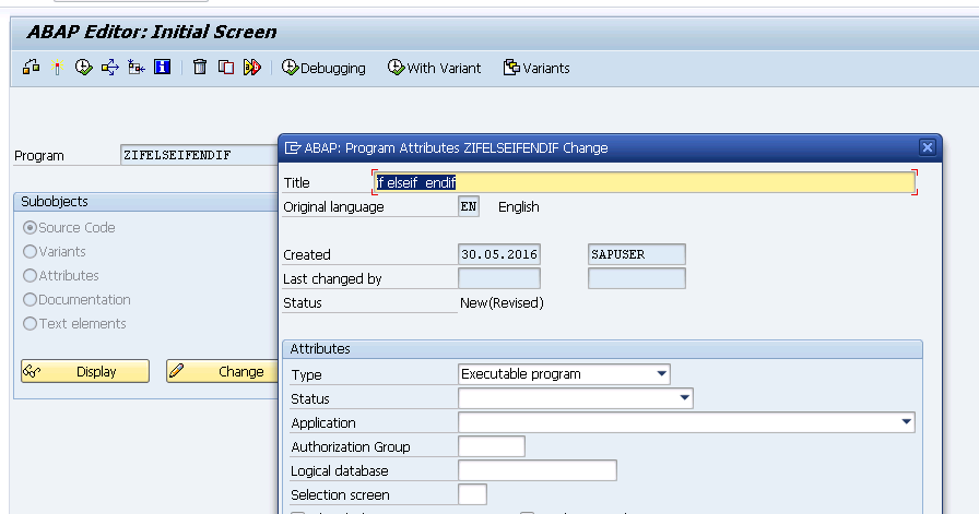 SAP TECH: If..Elseif..Endif