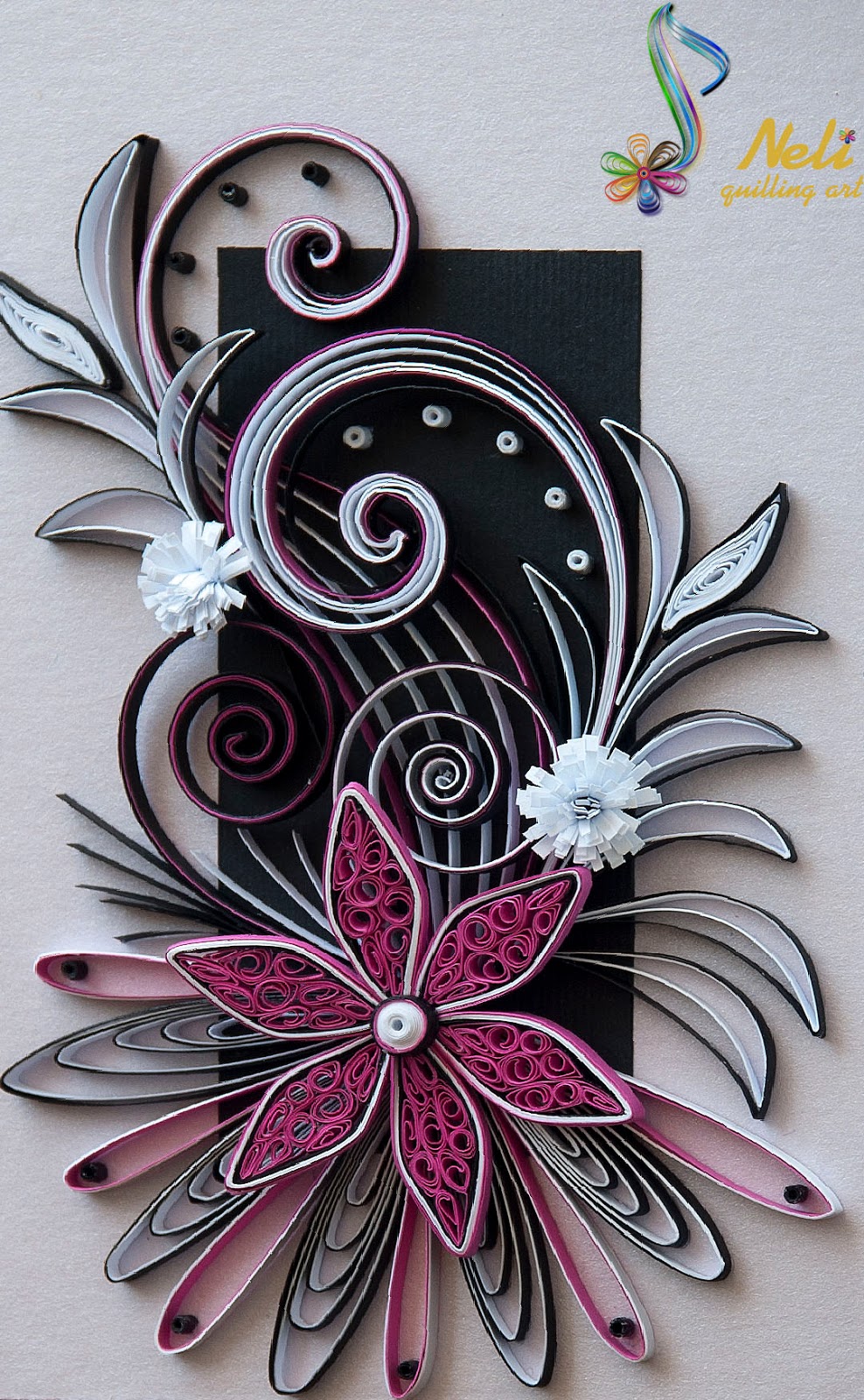 Neli Quilling Art: Quilling card - ( 10.5 cm - 15 cm )