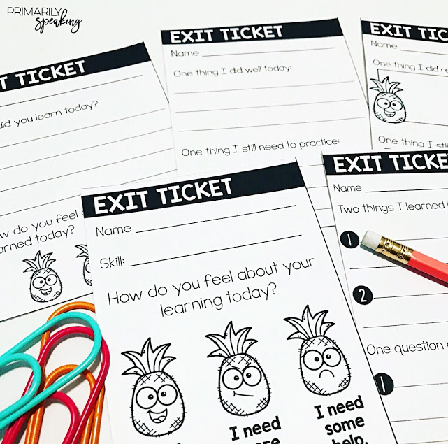 Using Exit Tickets to Support Reflection in the Primary Classroom ...