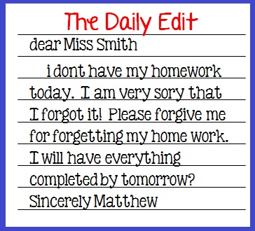 The Teacher Spot: Teacher Resources: The Daily Edit--Make Your Morning ...